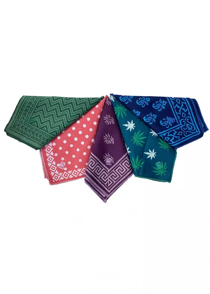 Rumaal Hemp Handkerchief - Bag Set 2 (Set of 5) - Hempistani